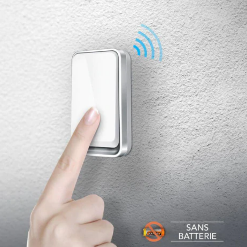Sonnette sans-fil auto-alimentée - GadgetBox